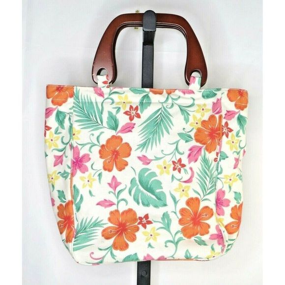 Talbots | Bags | Talbots Hawaiian Floral Print Tote Bag | Poshmark